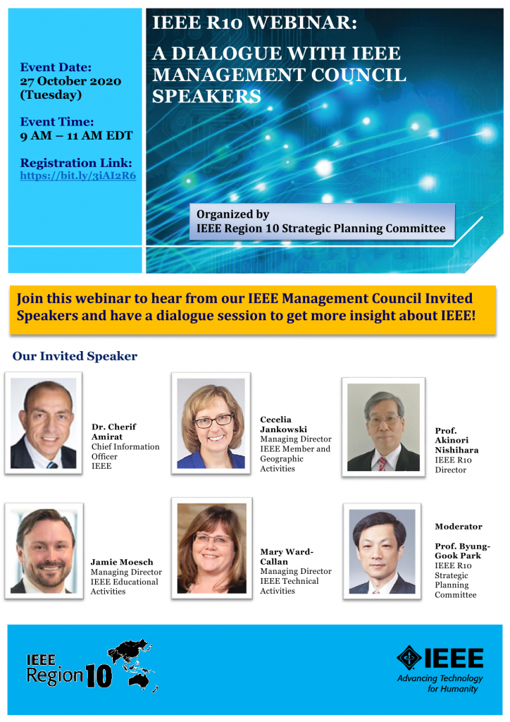 R10 Webinar with IEEE HQ Flyer – IEEE